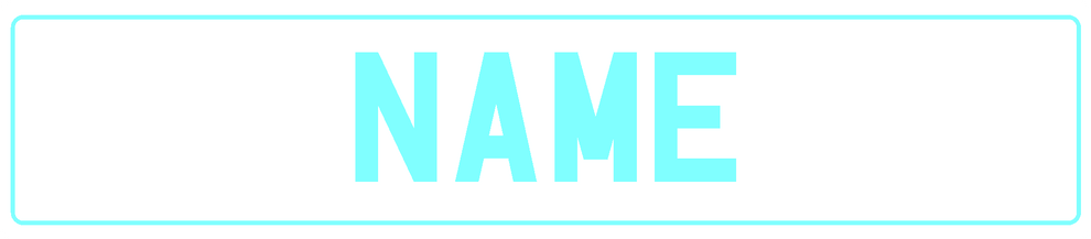 Light Blue Name Plate – BS Plates
