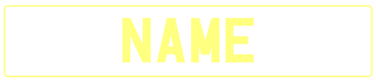 Yellow Name Plate – BS Plates